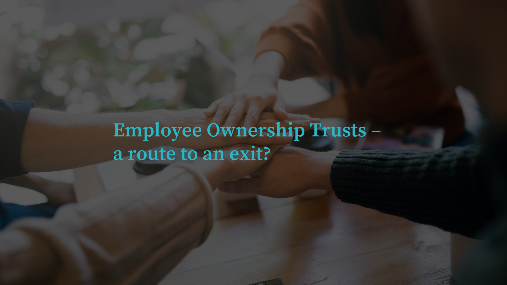 Employee Ownership Trusts – a route to an exit? | Carpenter Box